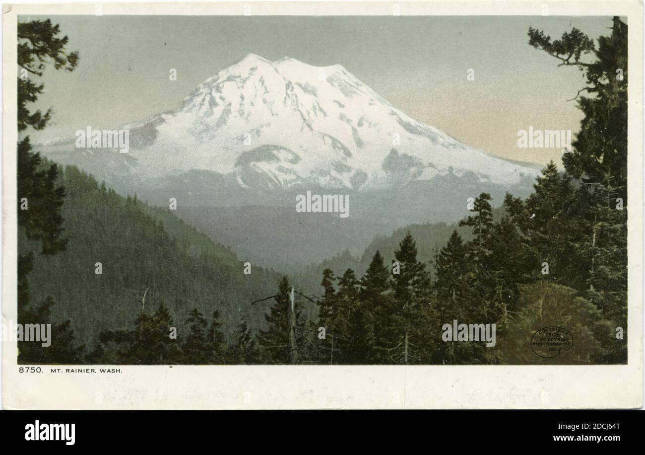 Mt. Rainier, Seattle, Wash., still image, Postcards, 1898 - 1931 Stock ...