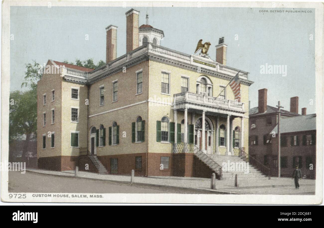 Custom House, Salem, Mass., still image, Postcards, 1898 - 1931 Stock ...