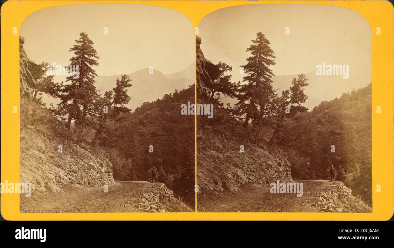 The Ute Pass, near the falls of the Fountain, looking down. Cameron's ...