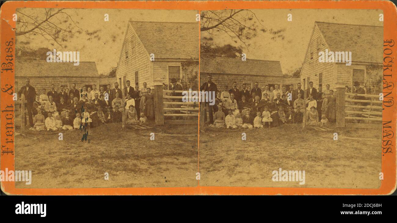 Group portrait of family and friends gathered in honor of 60th ...