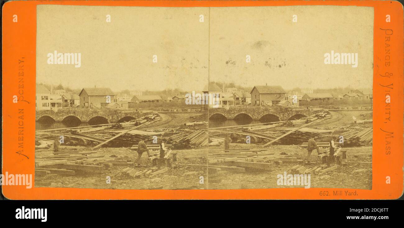 Mill yard., still image, Stereographs, 1850 - 1930 Stock Photo - Alamy