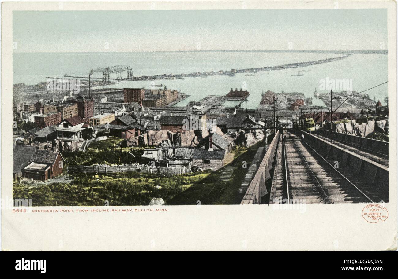 Minnesota Point from Incline Railway, Duluth, Minn., still image ...