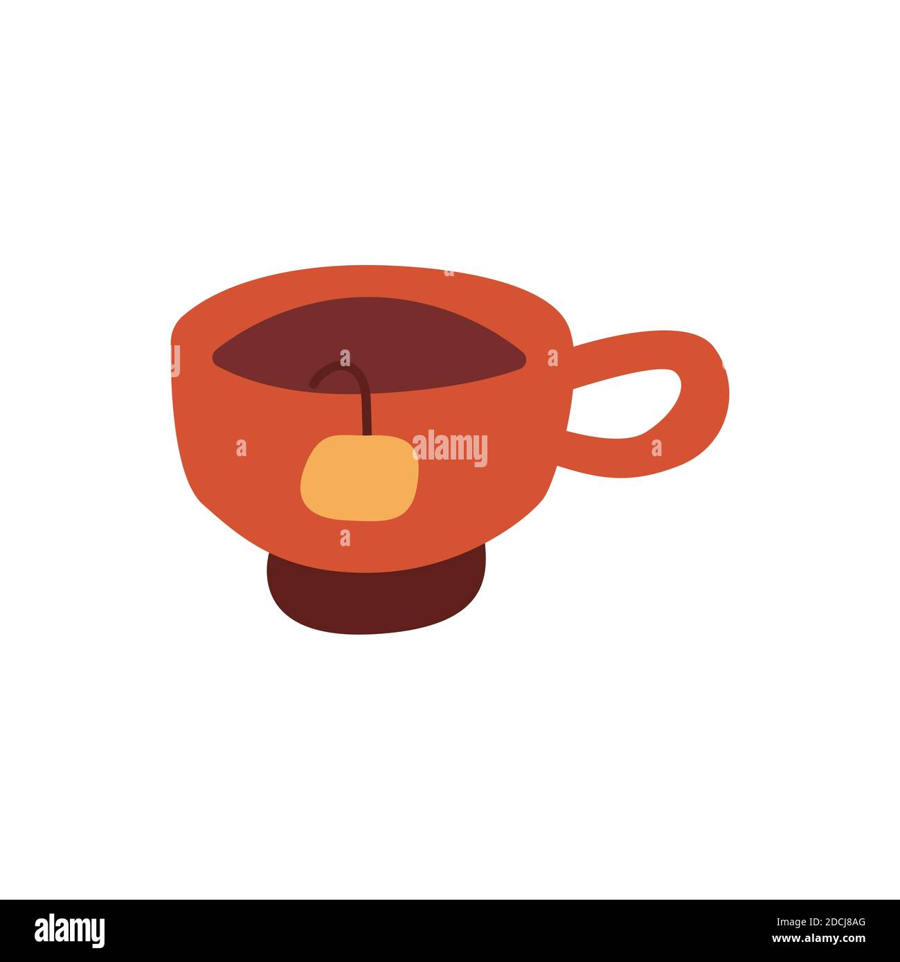 White Tea Cup Cartoon