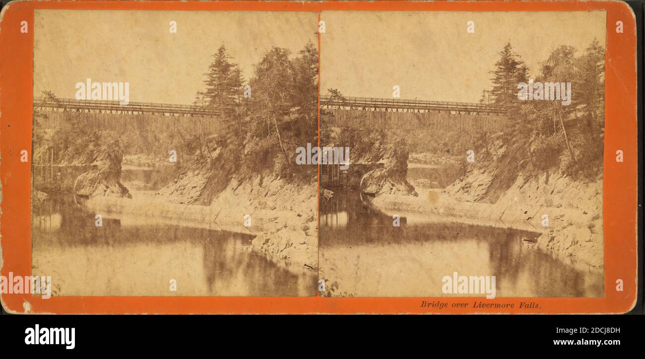 Bridge over Livermore Falls., still image, Stereographs, 1850 - 1930 ...