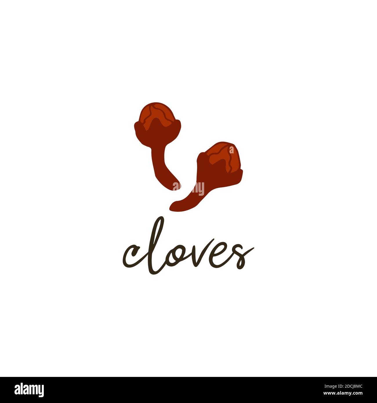 Cloves spice buds. Isolated food vector illustration hand drawn with ...