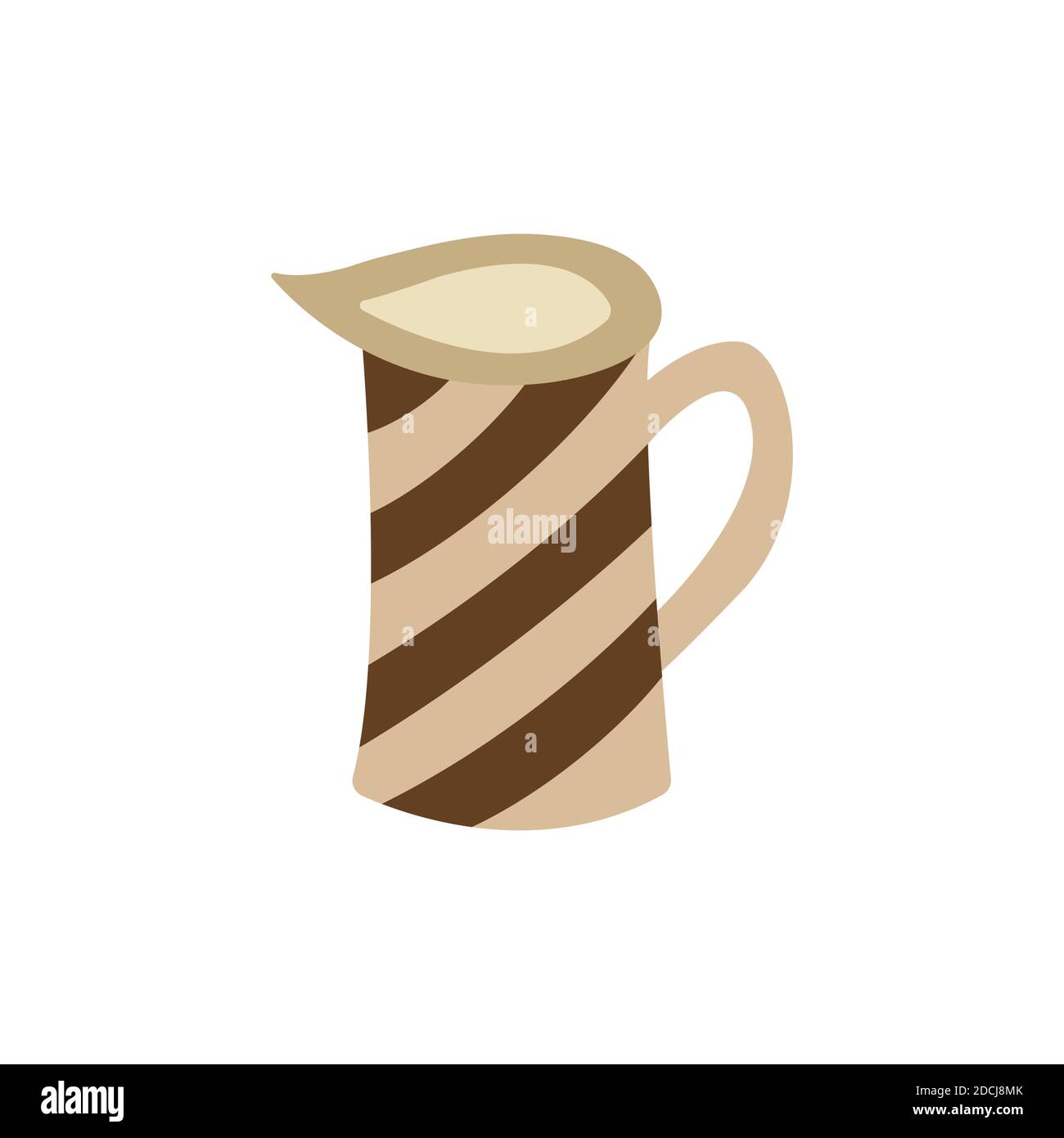 Cream or milk pitcher. For coffee or tea. Dishes for serving. Single ...