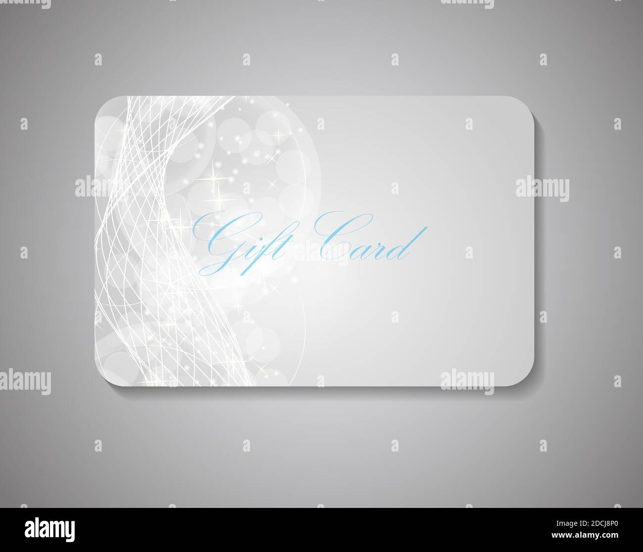 Beautiful Gift Card On Gray Background. Illustration Stock Photo - Alamy