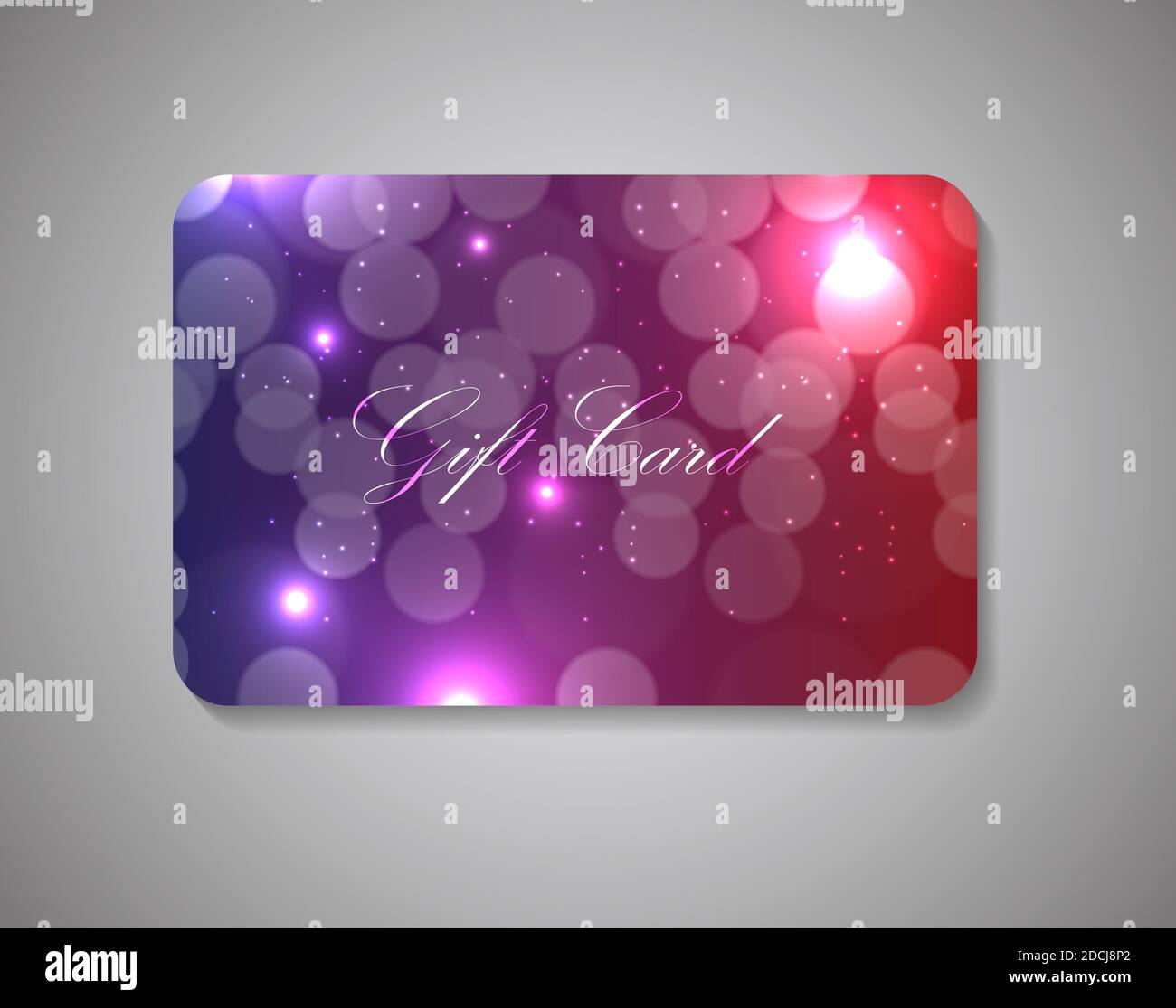 Beautiful Gift Card On Gray Background. Illustration Stock Photo - Alamy
