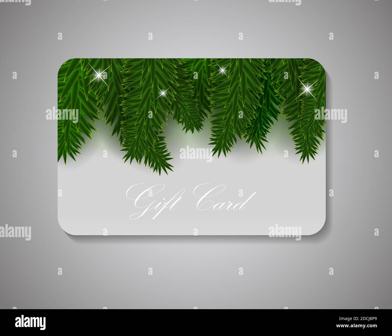 Beautiful Gift Card On Gray Background. Illustration Stock Photo - Alamy