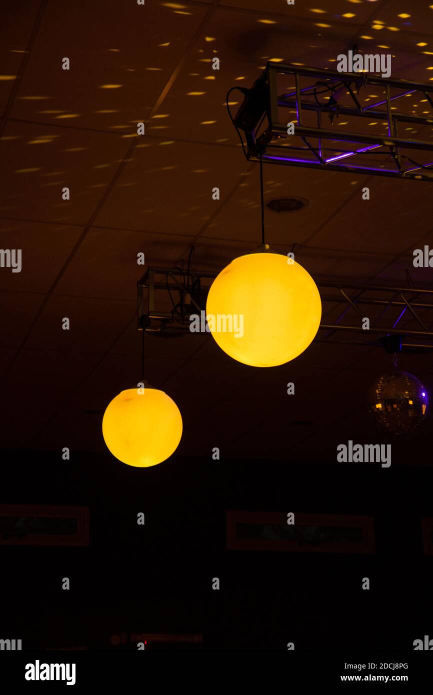 Modern ceiling light lamp balls hi-res stock photography and images - Alamy