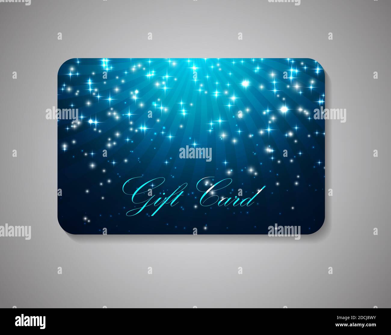 Beautiful Gift Card On Gray Background. Illustration Stock Photo - Alamy