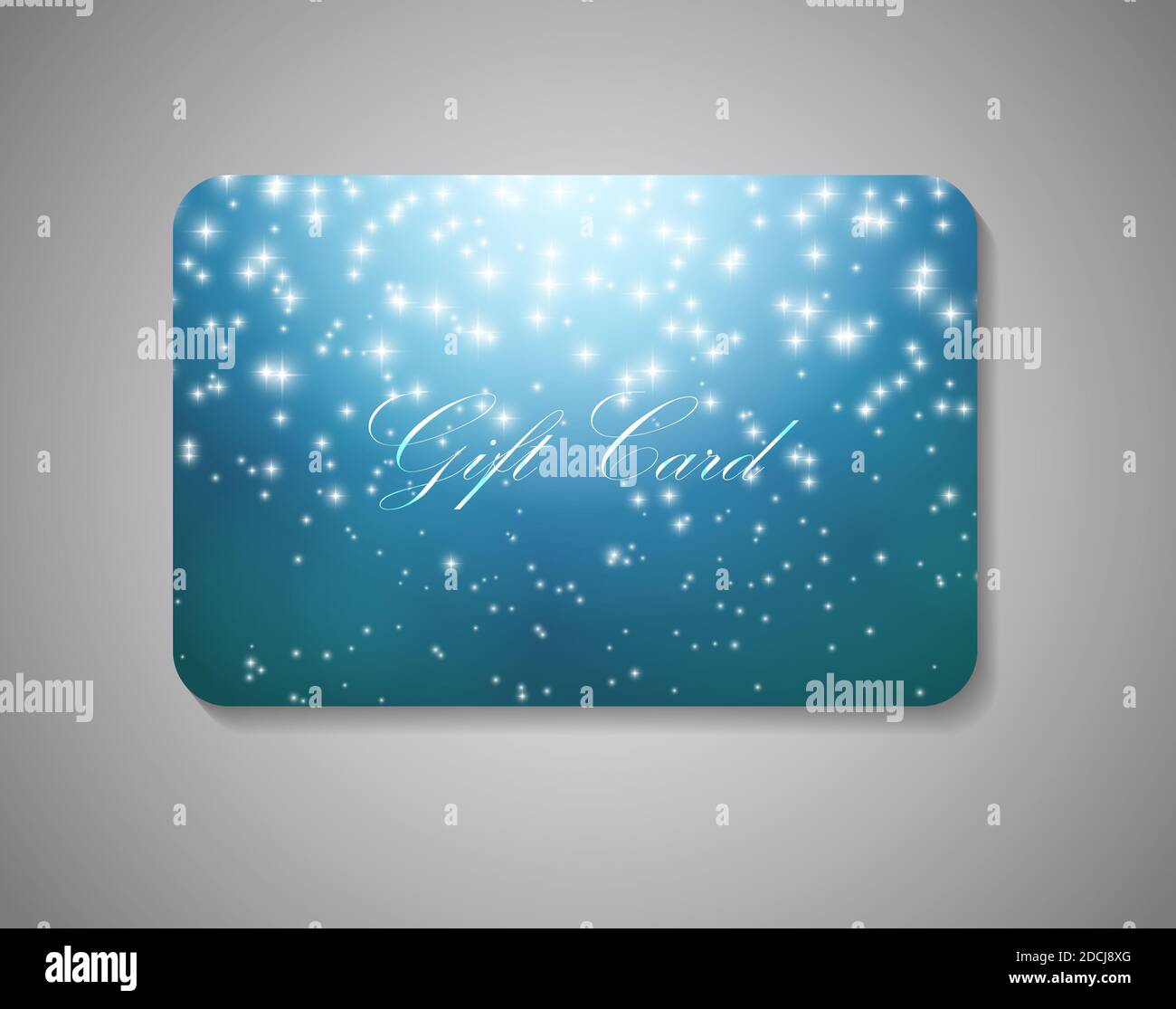 Beautiful Gift Card On Gray Background. Illustration Stock Photo - Alamy