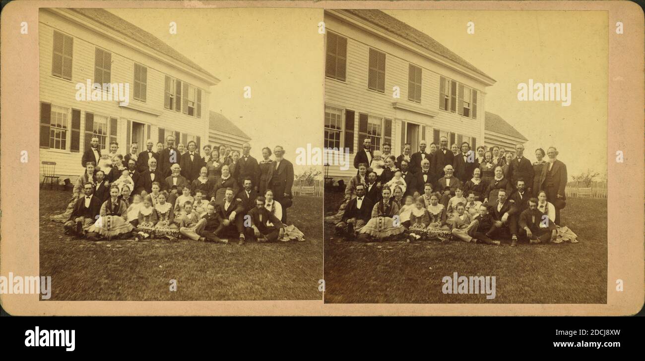 A portrait of a large group of people, perhaps an extended family ...