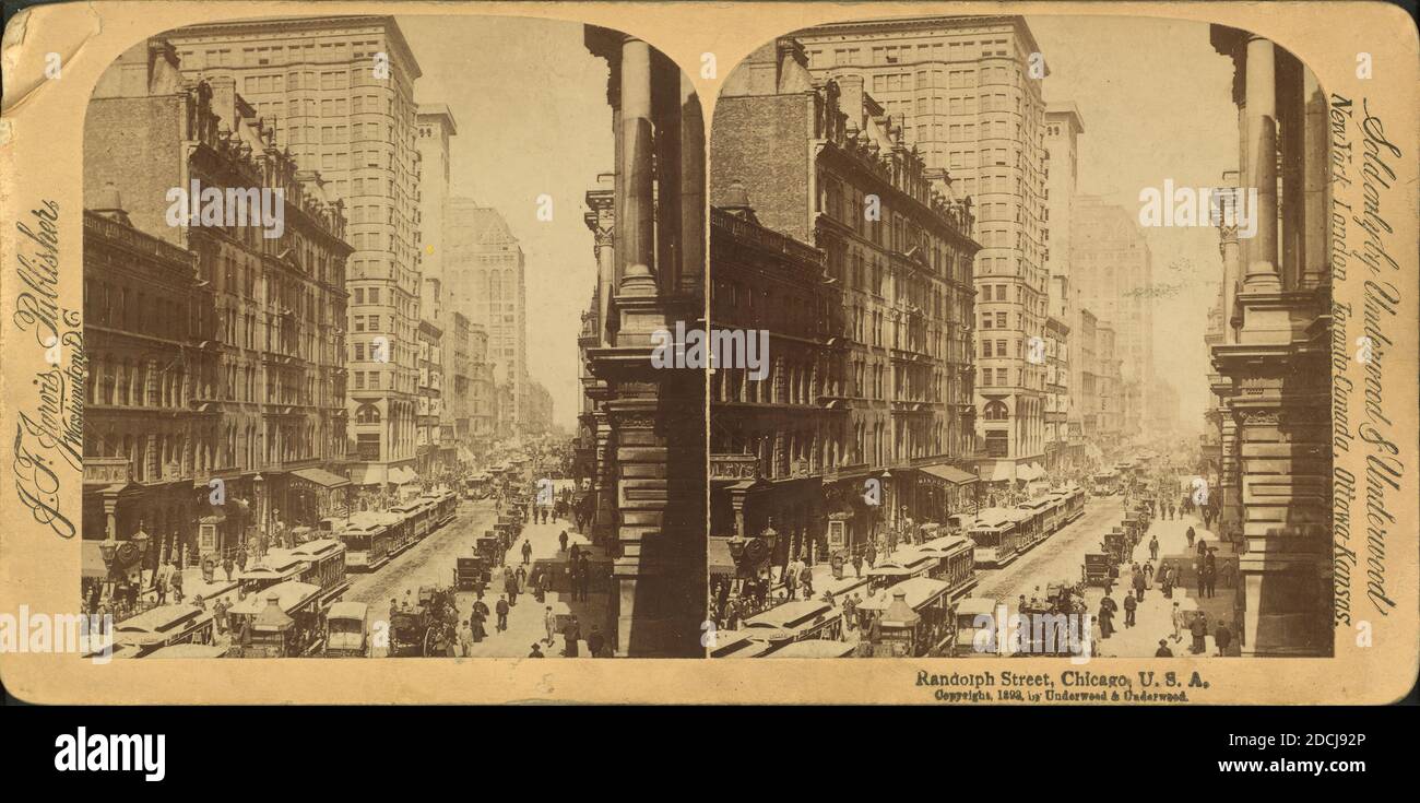 Randolph Street, Chicago, U.S.A., still image, Stereographs, 1850 ...