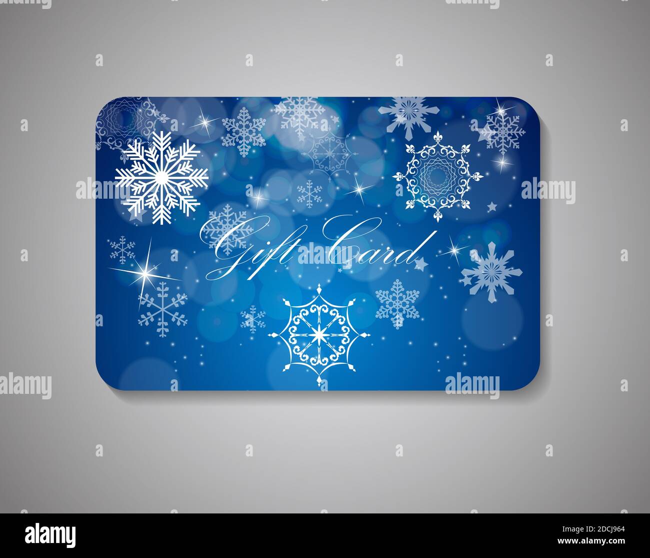 Beautiful Gift Card On Gray Background. Illustration Stock Photo - Alamy