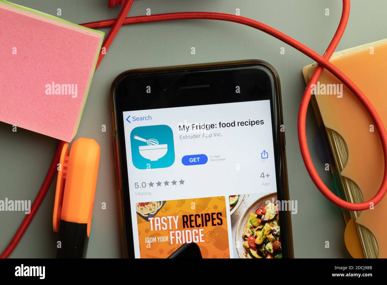 New York, United States - 7 November 2020: My Fridge app store logo on ...