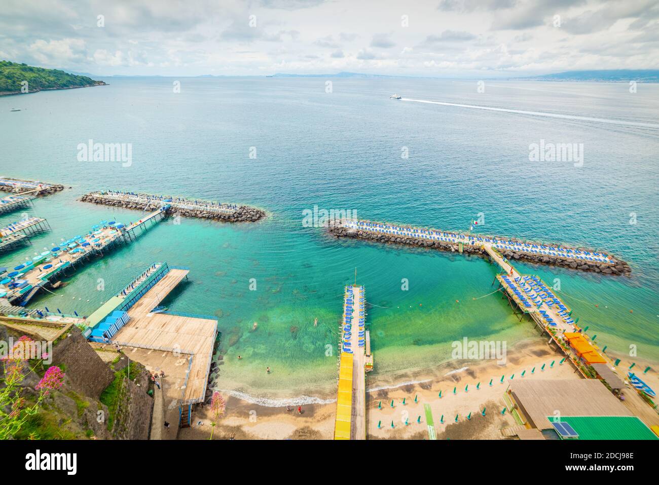 Cloudy sky over world famous Sorrento shoreline, Italy Stock Photo - Alamy