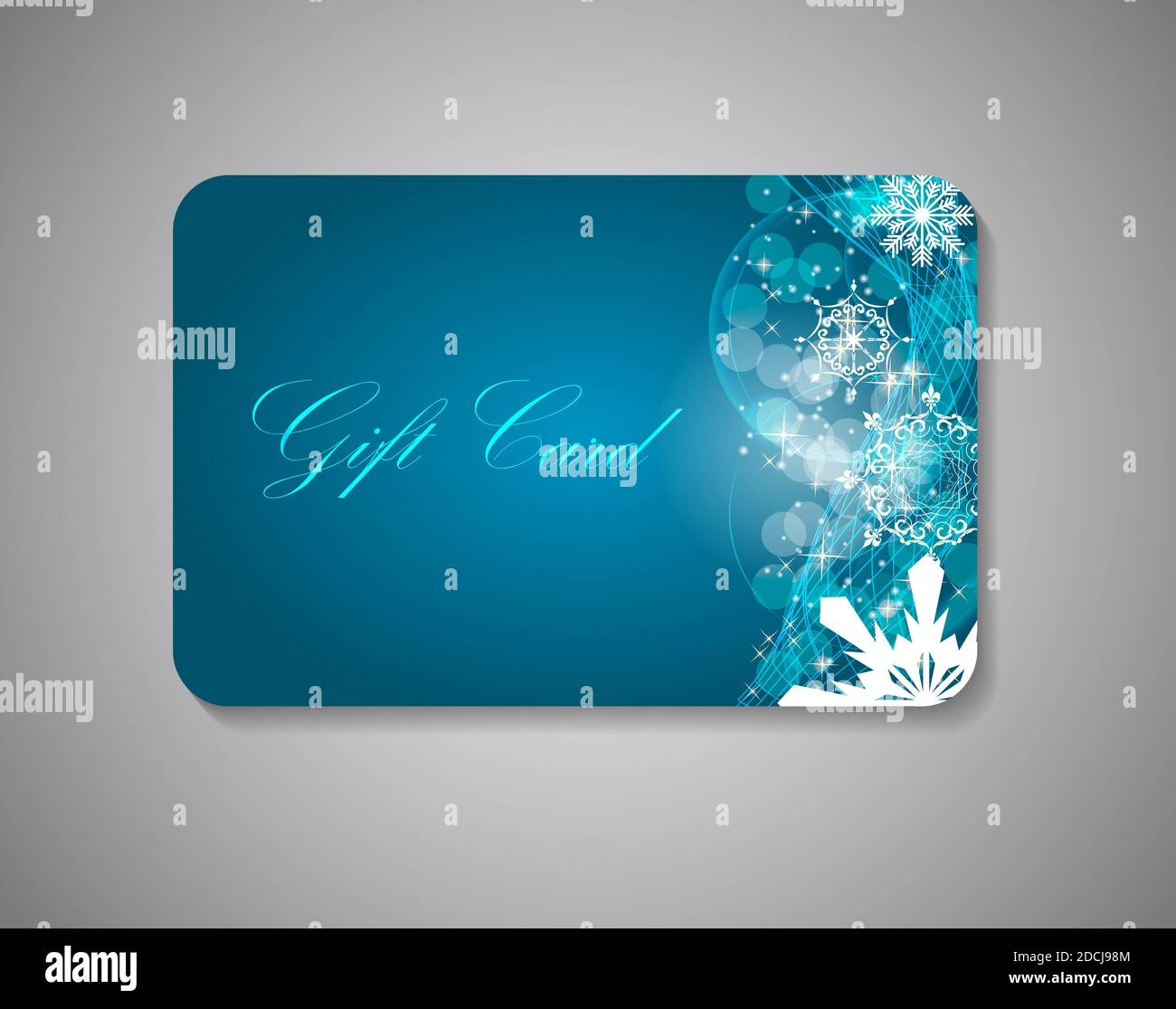 Beautiful Gift Card On Gray Background. Illustration Stock Photo - Alamy