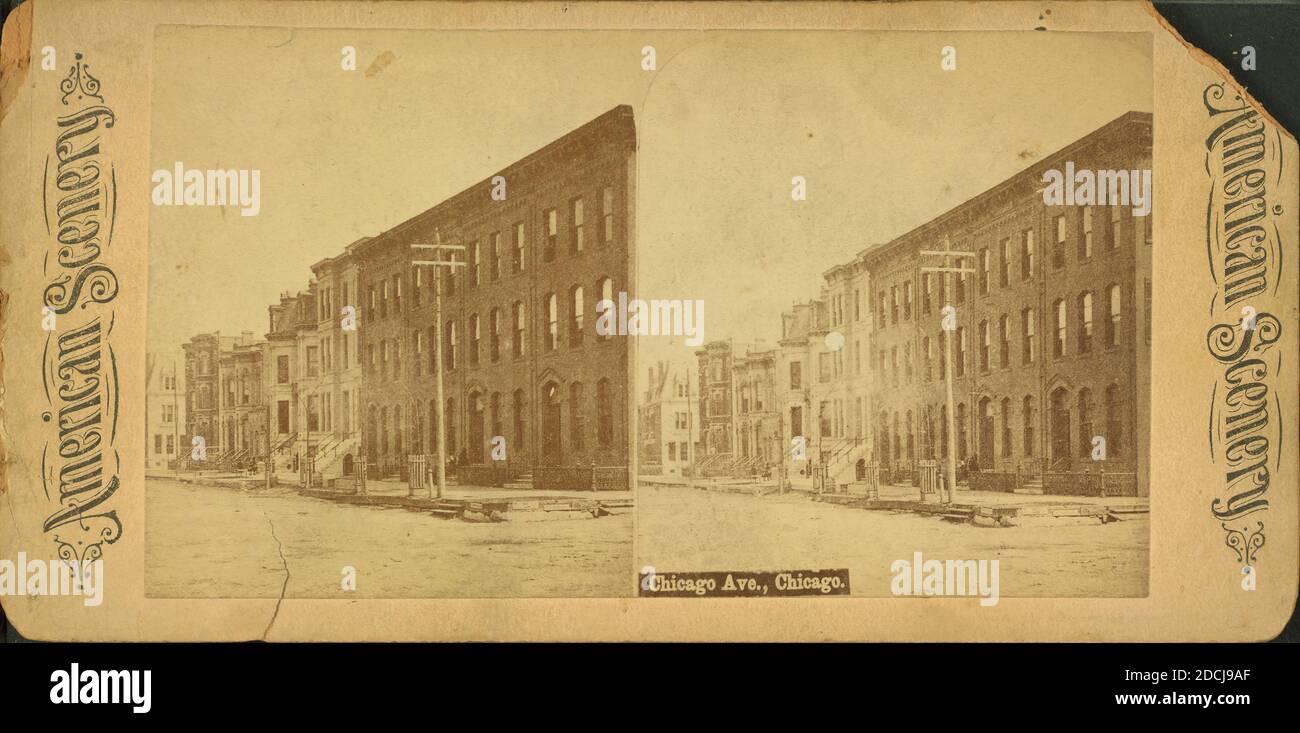 Chicago Ave., Chicago., still image, Stereographs, 1850 - 1930 Stock ...