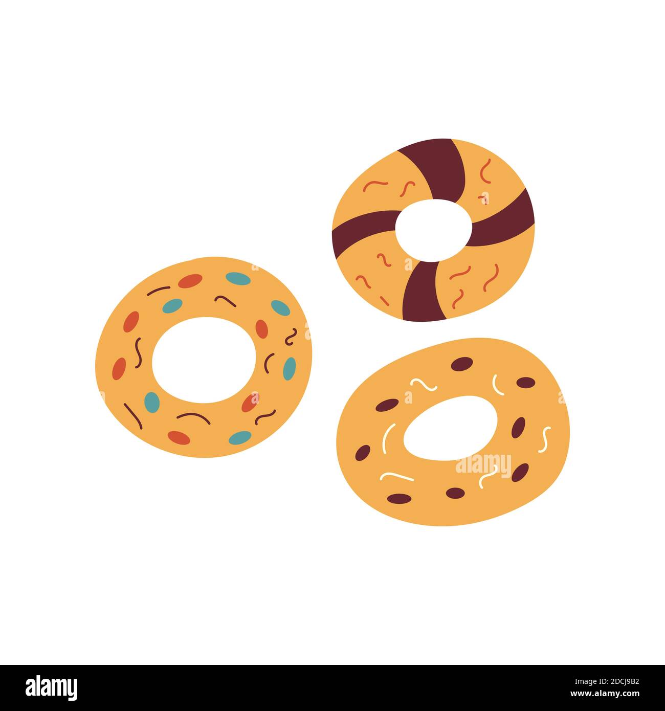 Chocolate donuts in cafe Cut Out Stock Images & Pictures - Alamy