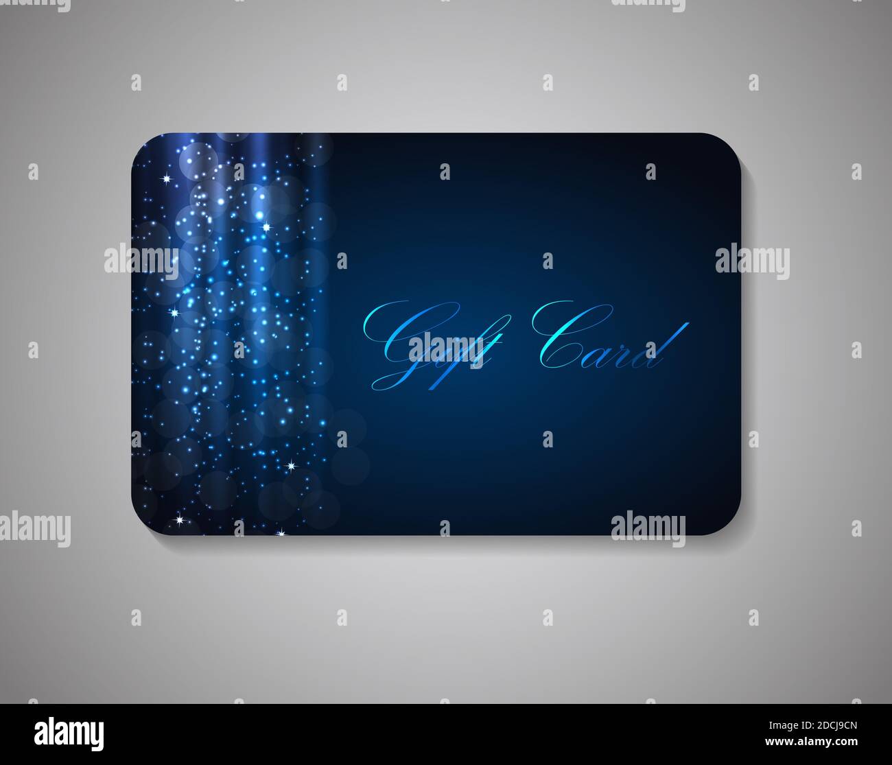 Beautiful Gift Card On Gray Background. Illustration Stock Photo - Alamy