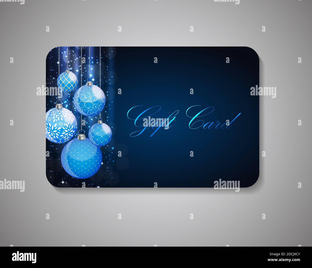 Beautiful Gift Card On Gray Background. Illustration Stock Photo - Alamy