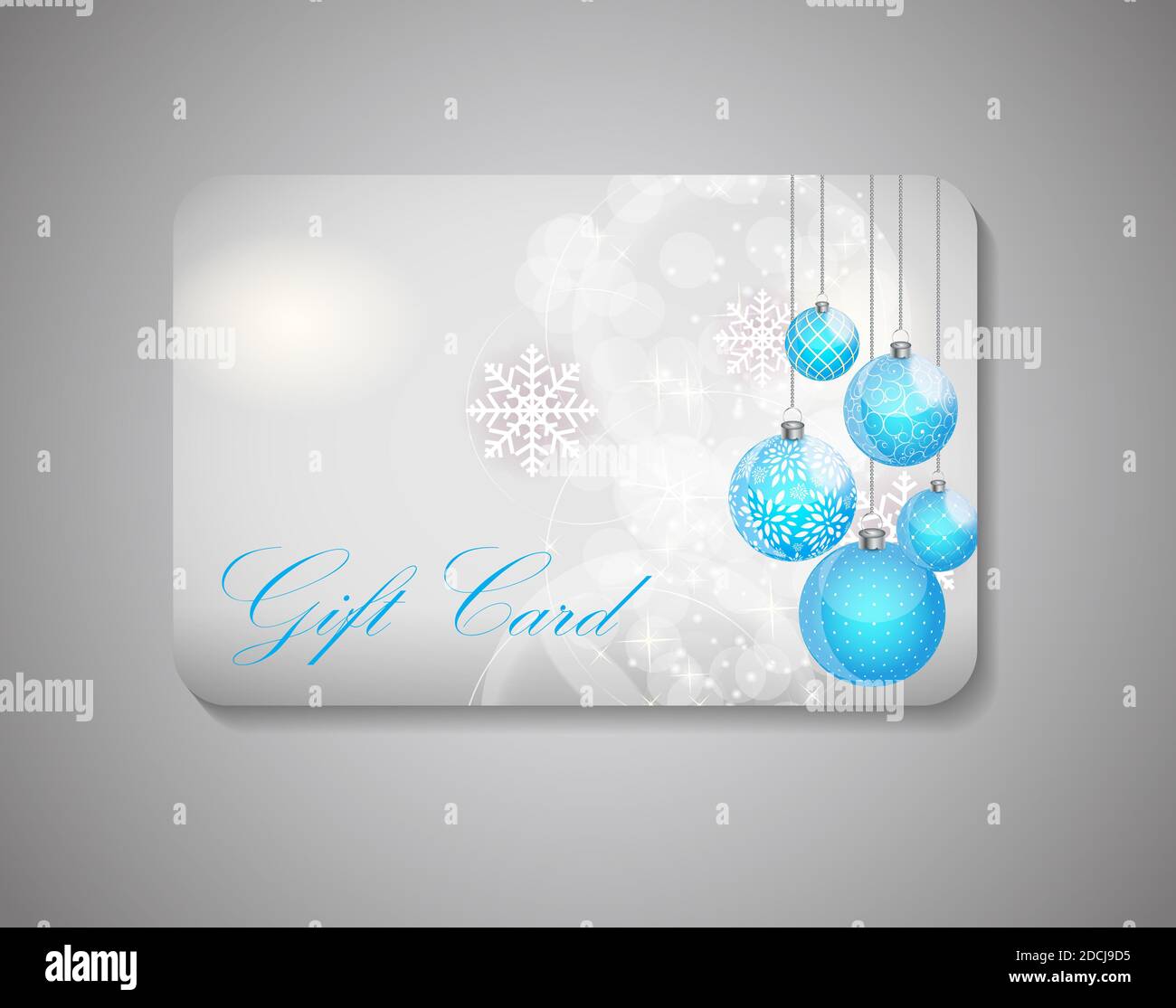Beautiful Gift Card On Gray Background. Illustration Stock Photo - Alamy