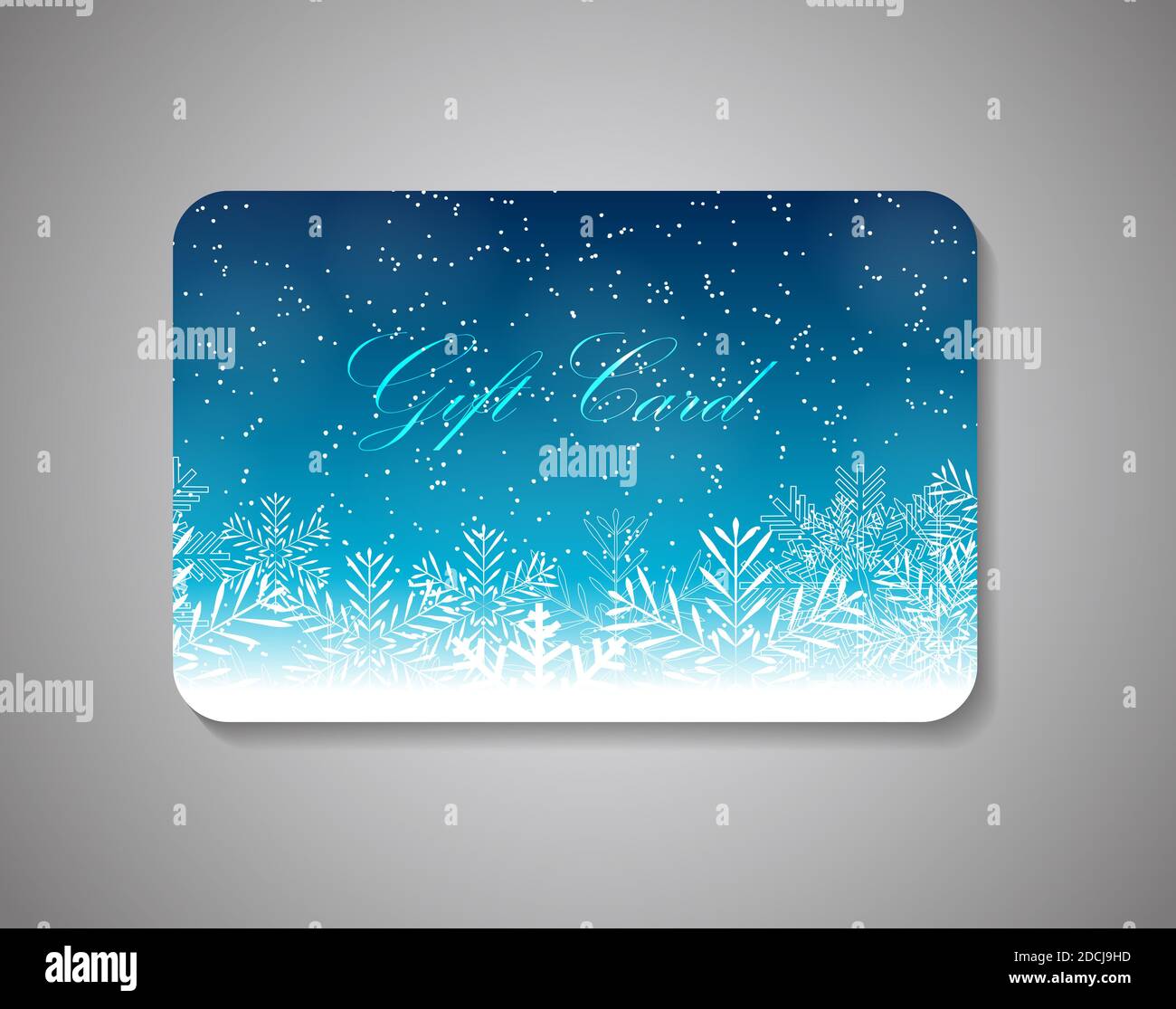 Beautiful Gift Card On Gray Background. Illustration Stock Photo - Alamy