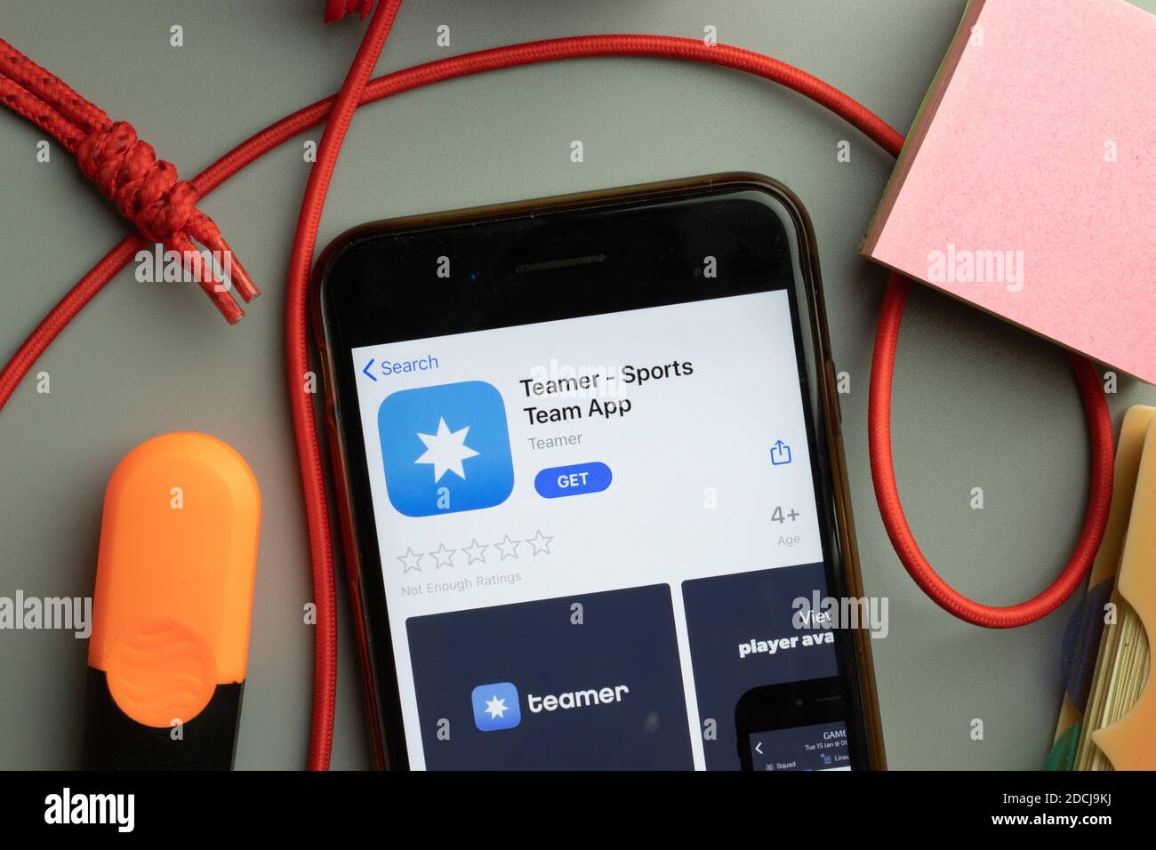 New York, United States - 7 November 2020: Teamer Sports Team App app ...