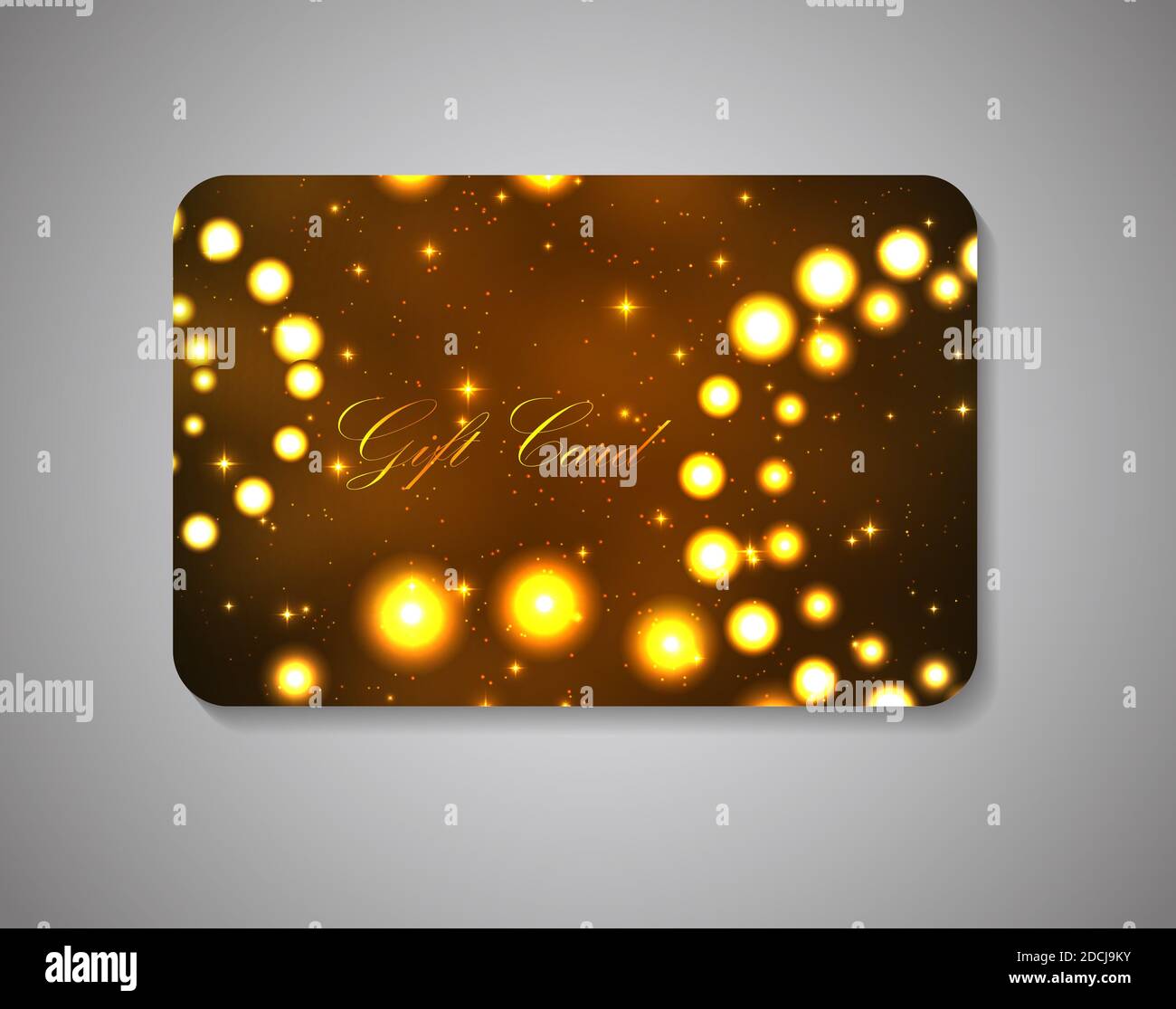 Beautiful Gift Card On Gray Background. Illustration Stock Photo - Alamy