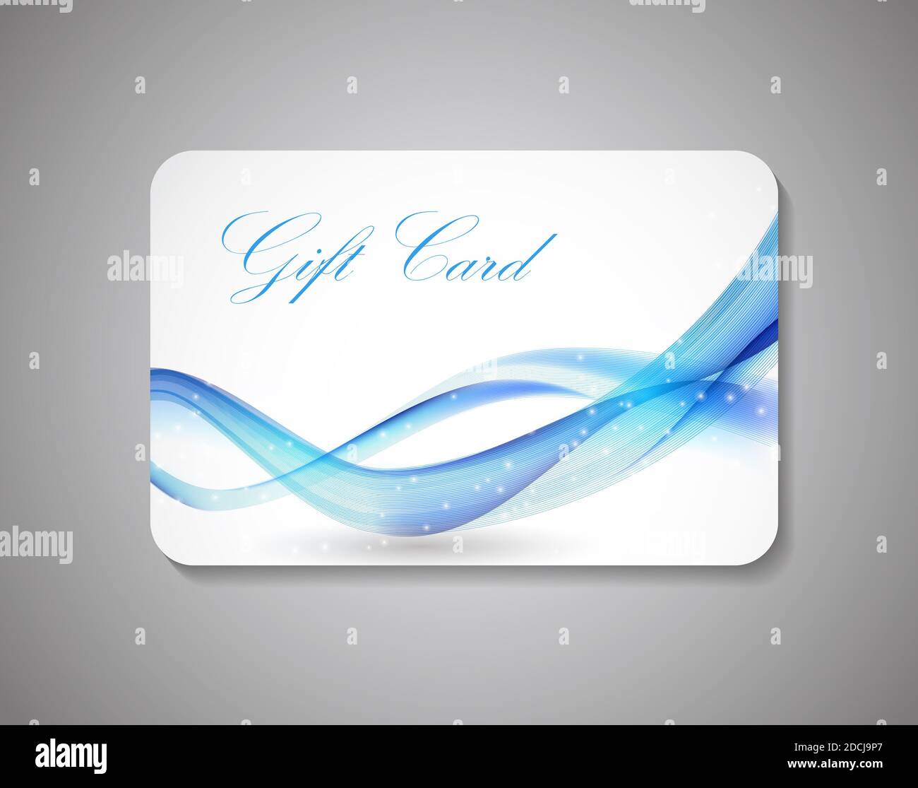 Beautiful Gift Card On Gray Background. Illustration Stock Photo - Alamy