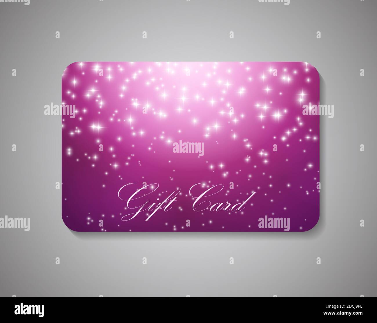 Beautiful Gift Card On Gray Background. Illustration Stock Photo - Alamy