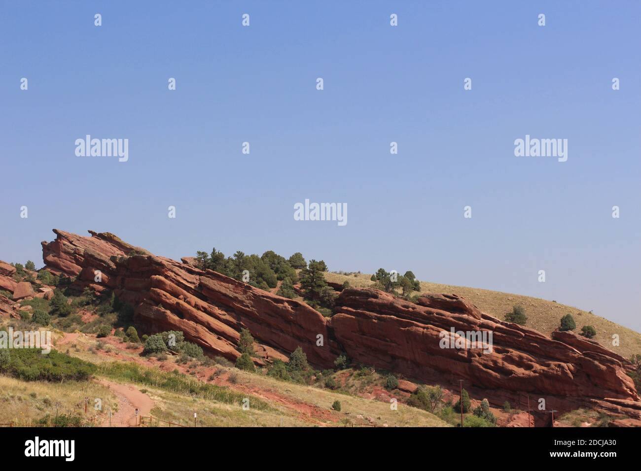 Red Rocks Trail, a red dirt path, lined with red sandstone rock ...