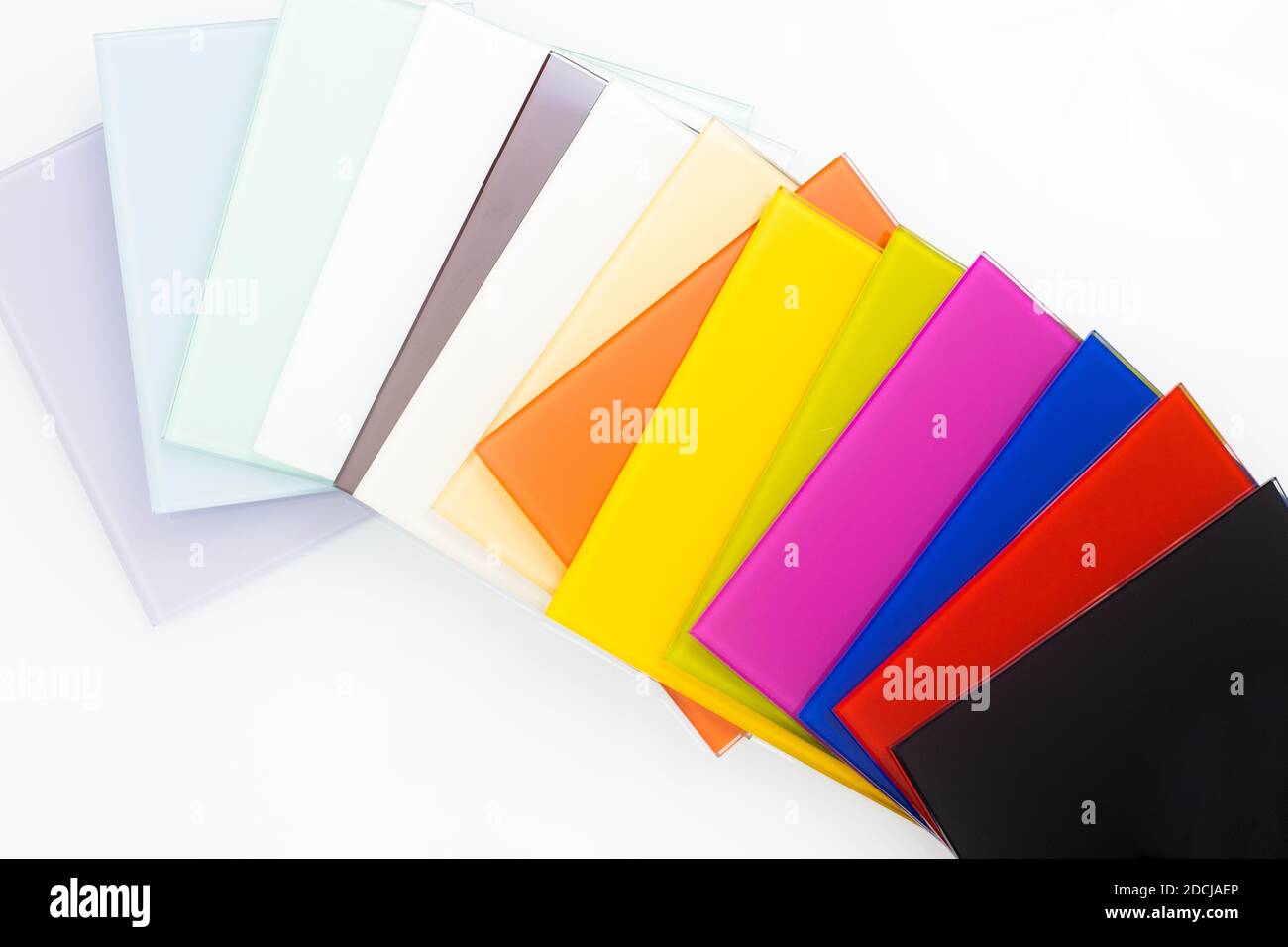 Colored glass material for interior finishing Stock Photo - Alamy