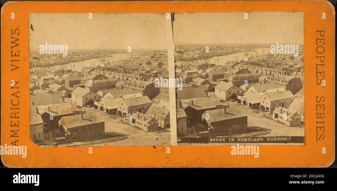 Study in Portland Harbor., still image, Stereographs, 1850 - 1930 Stock ...