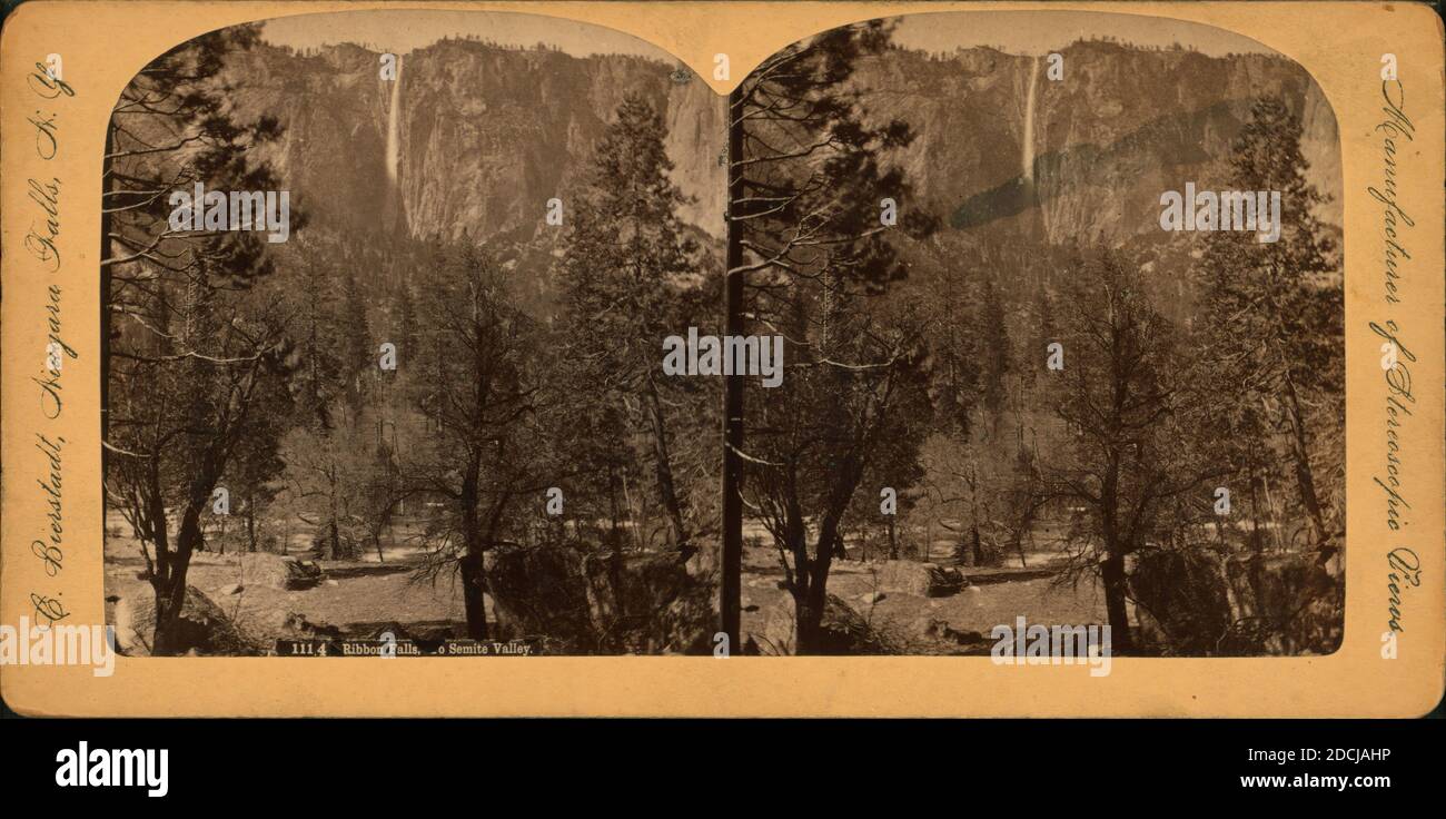 Ribbon Falls, Yosemite Valley., still image, Stereographs, 1872 - 1873 ...
