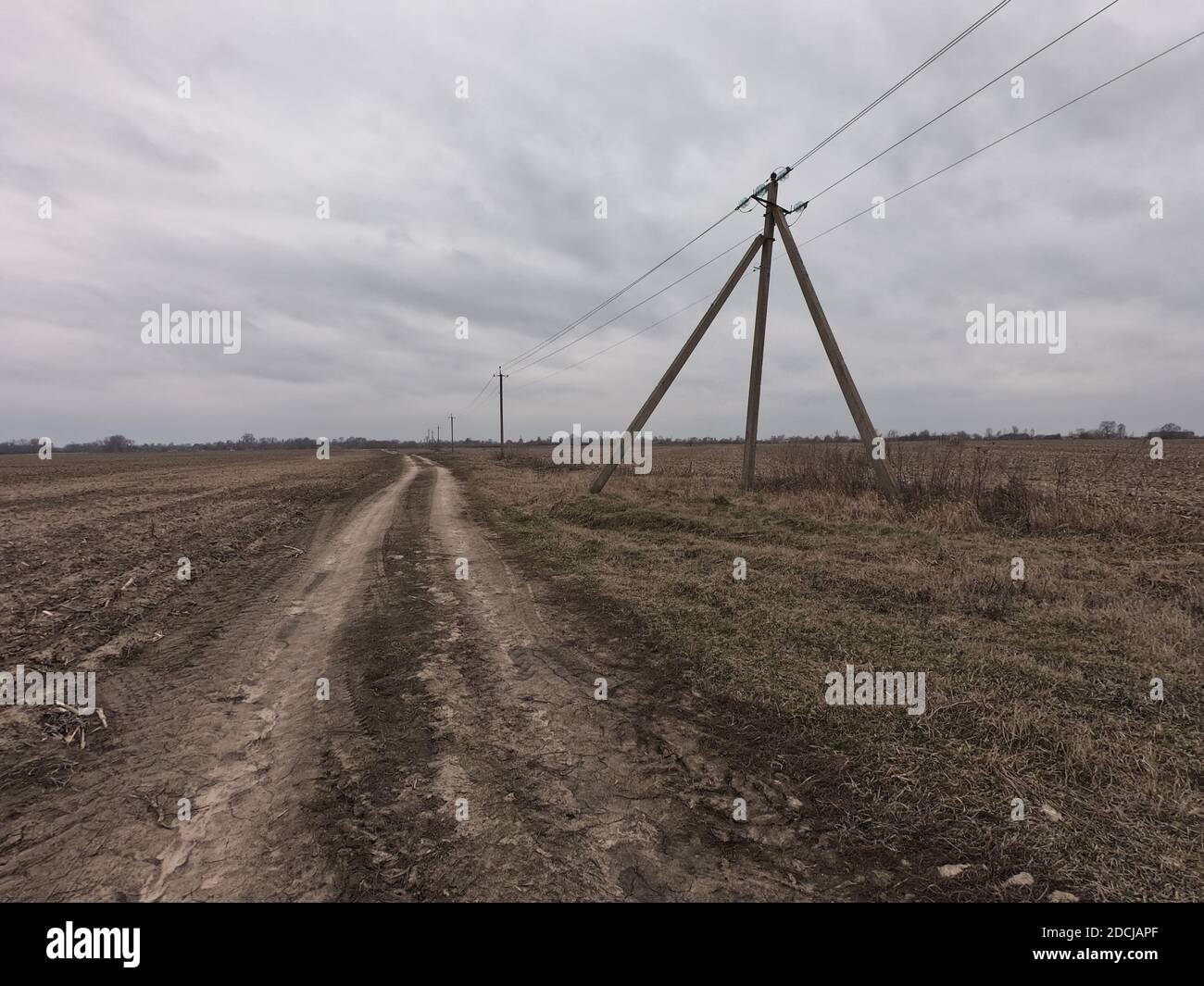 Rural electric pole road hi-res stock photography and images - Alamy