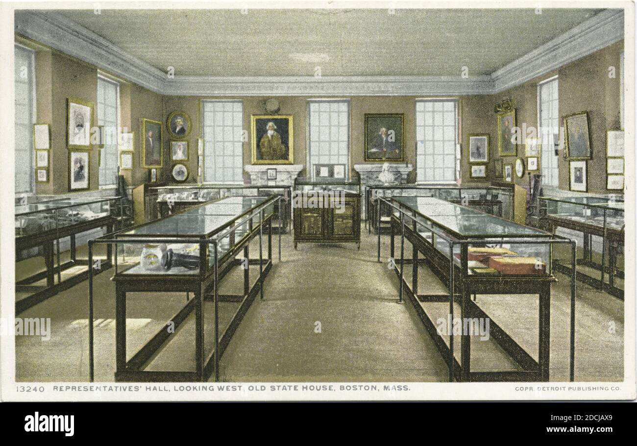 Representatives Hall, looking West, Old State House, Boston, Mass ...