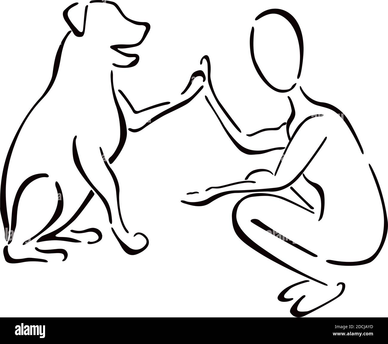 Man and dog as friends Stock Vector Image & Art - Alamy