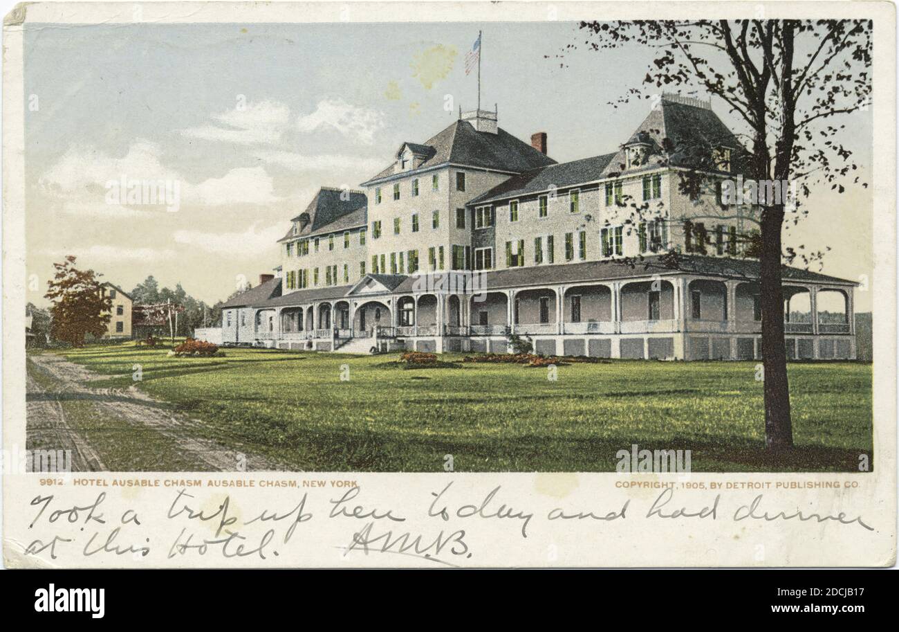 Hotel, Au Sable Chasm, N. Y., still image, Postcards, 1898 - 1931 Stock ...
