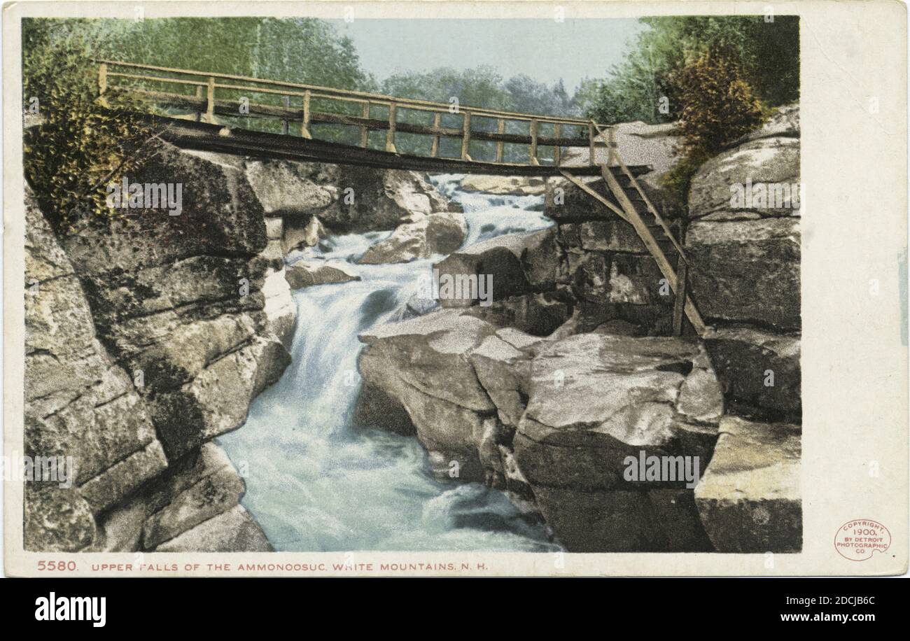Upper Falls of the Ammonoosuc, White Mountains, N. H., still image ...