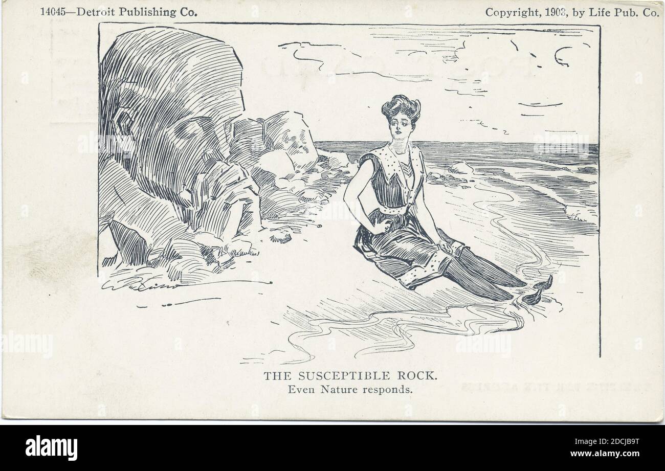 The Susceptible Rock, Life Cartoons, still image, Postcards, 1898 ...