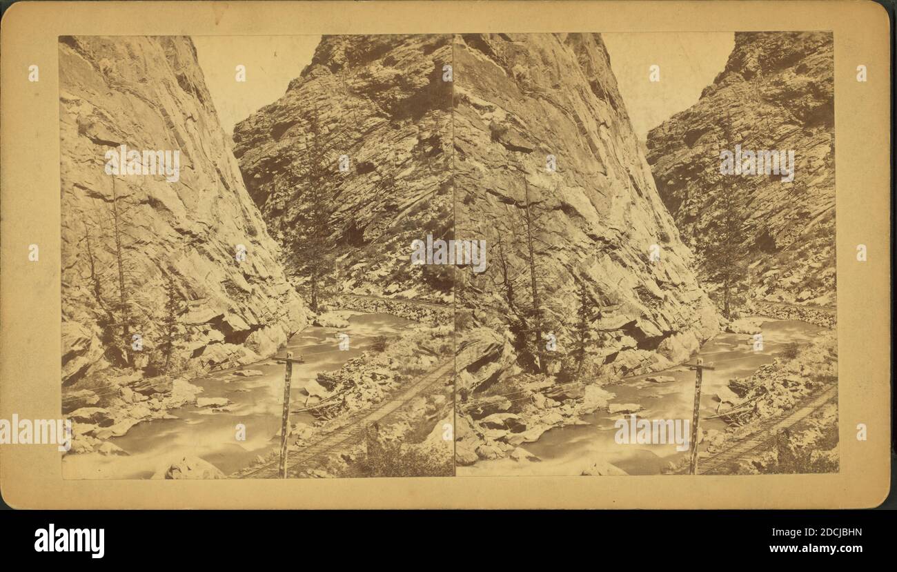 Clear Creek Canyon., still image, Stereographs, 1850 - 1930 Stock Photo ...
