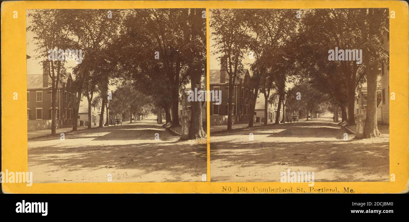 Cumberland Street, Portland, Maine., still image, Stereographs, 1850 ...