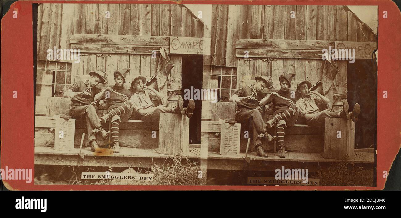 The smugglers' den., still image, Stereographs, 1850 - 1930 Stock Photo ...