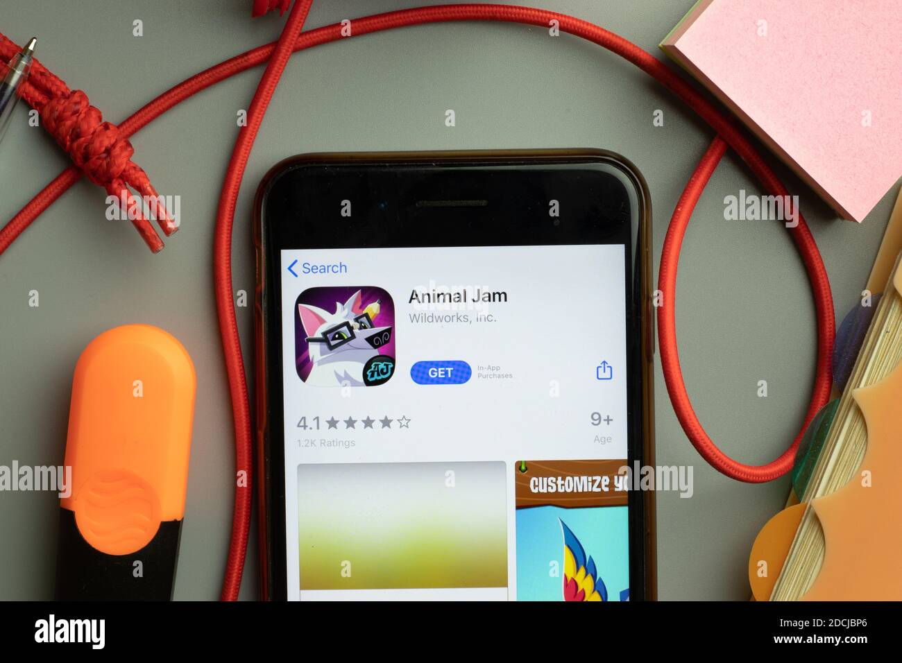 New York, United States - 7 November 2020: Animal Jam app store logo on ...