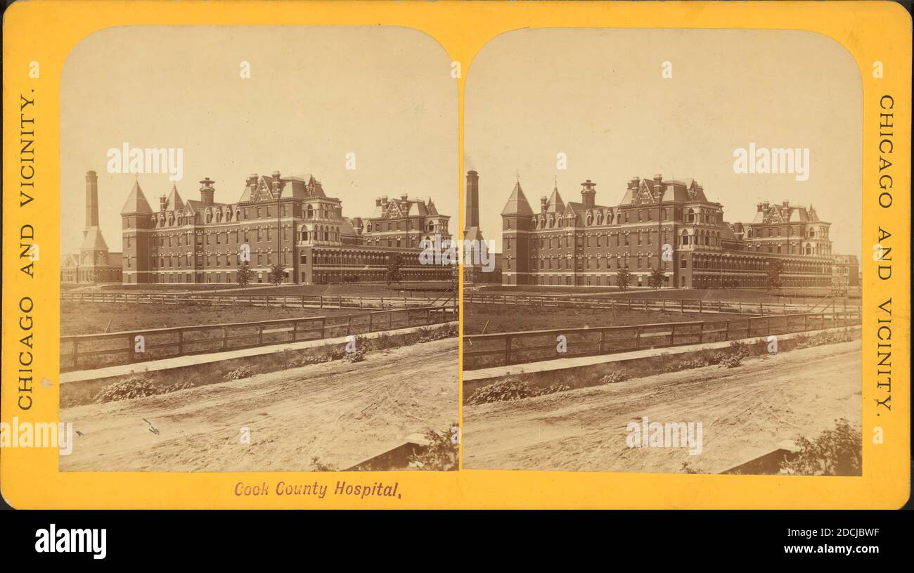 Cook County hospital., still image, Stereographs, 1850 - 1930 Stock ...