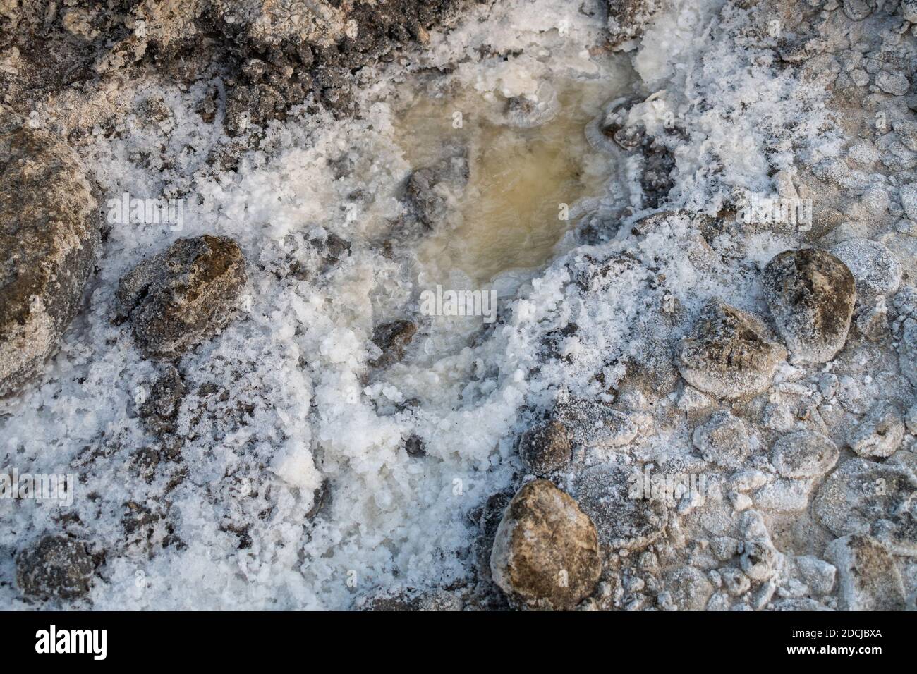 Sea salt on natural rock pool Stock Photo - Alamy