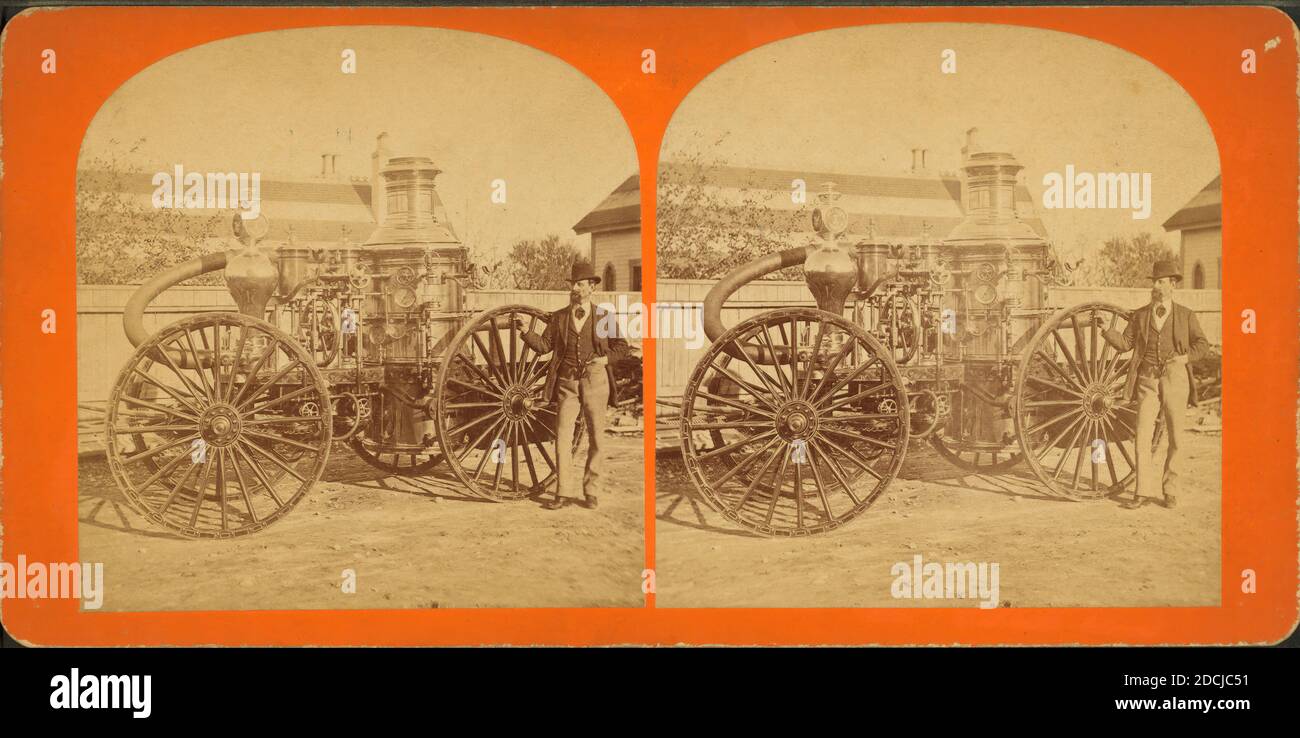 Steam fire engine, Foxboro., still image, Stereographs, 1850 - 1930 ...