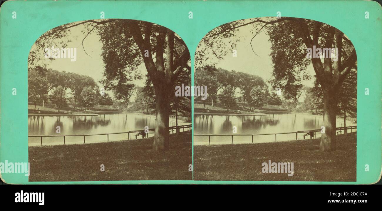 Frog Pond, Boston Common., still image, Stereographs, 1850 - 1930 Stock ...